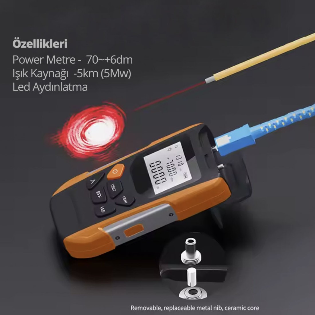 Fiber Optik Power Meter & Işık Kaynağı -VFL 5Mw